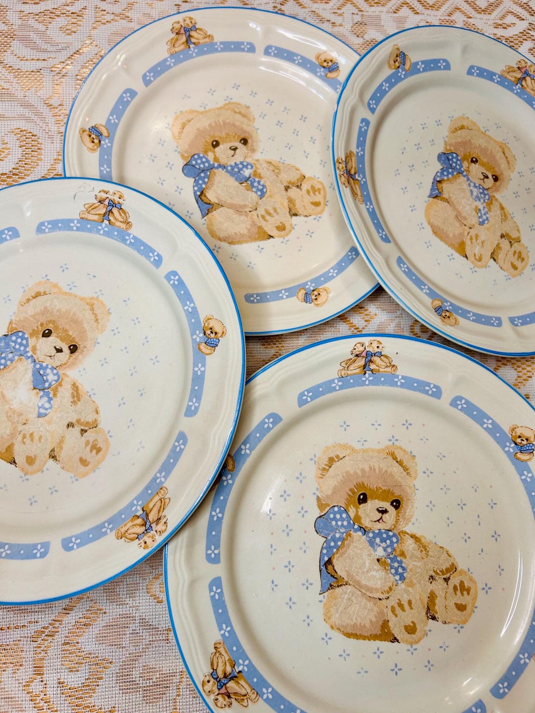 Vintage Tienshan Country Bear Dinnerware Set - Etsy