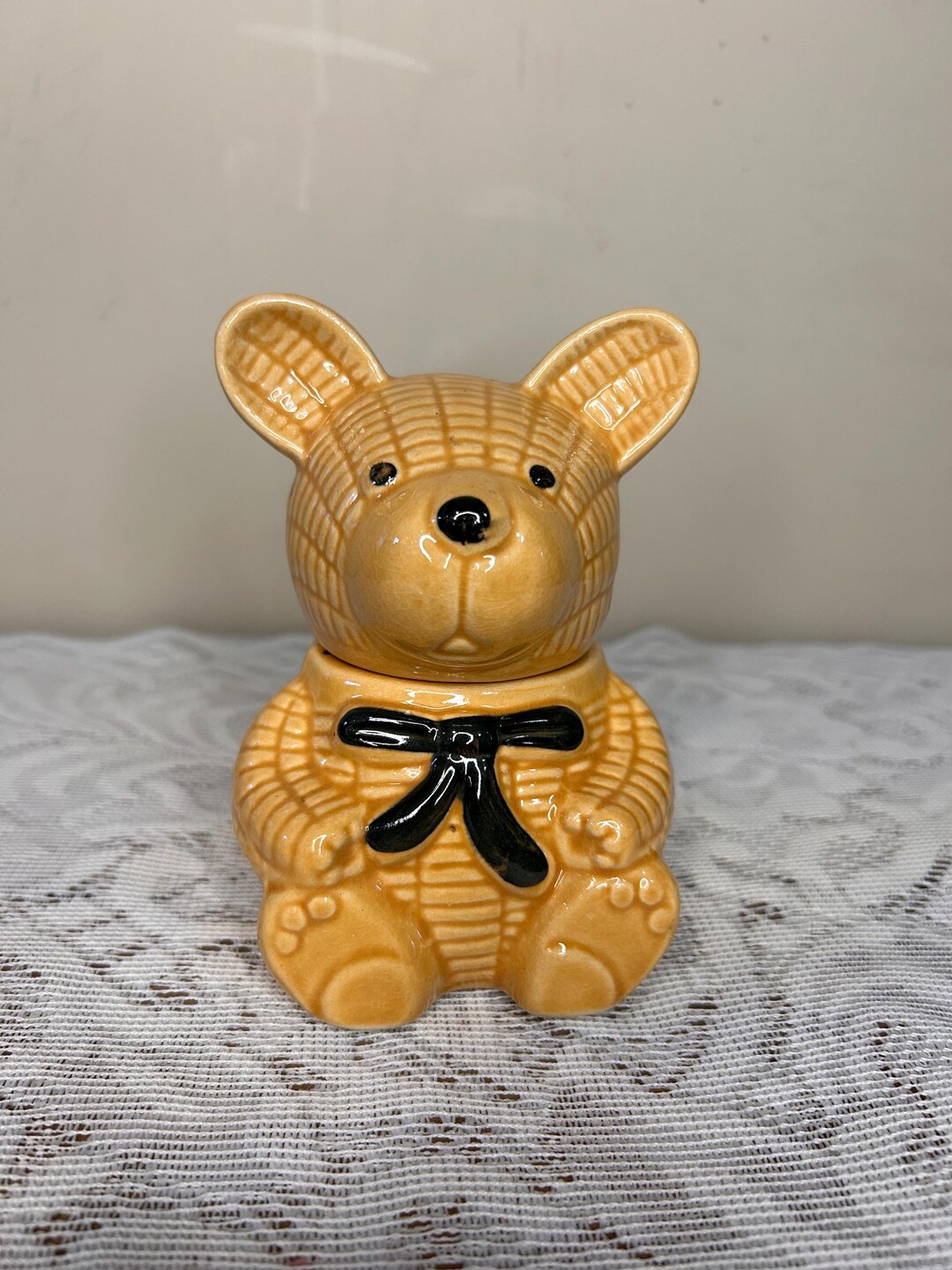 Vintage Bear Honey Pot - Etsy