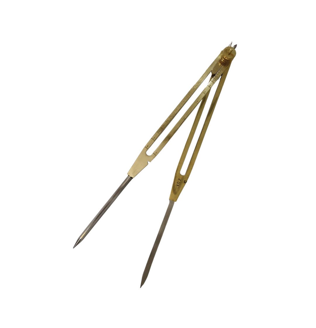 Brass Proportional Divider, 12 Inch Drafting Tool Scientific Measuring ...