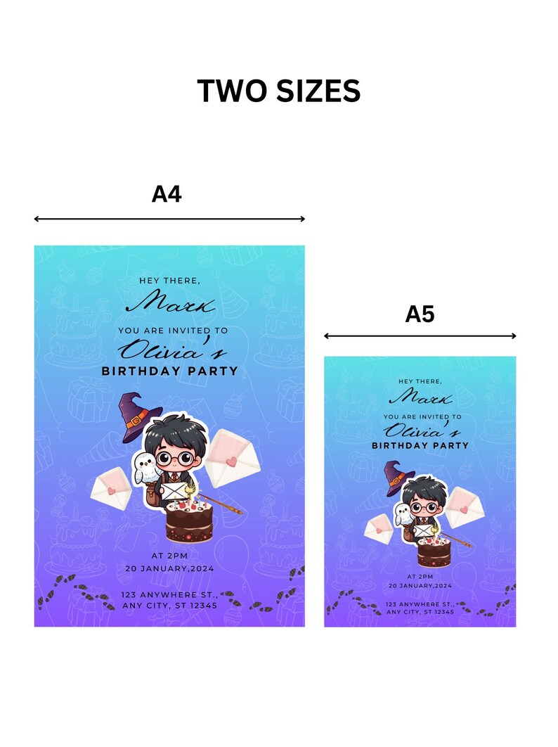 Harry Potter Birthday Invitation, Animated Video, Printable PDF (canva ...