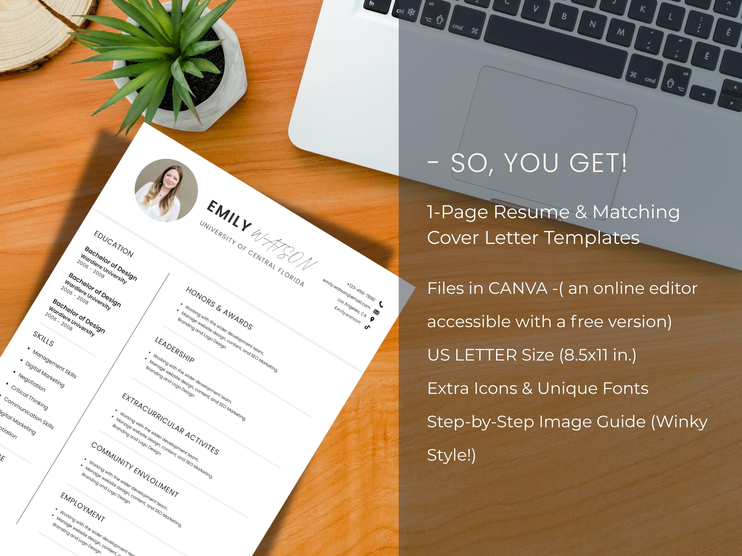 Editable Sorority Resume & Cover Letter Template | Canva PNM Rush Week ...
