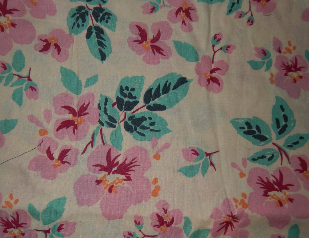 Cotton Quilt Fabric Tiara Floral Print BTY Pink B Eikmeier Paintbrush ...