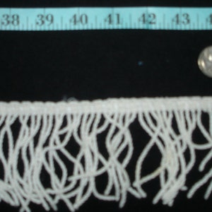 Vintage 3 Inch White Fringe Trim Over BTY Yard Upholstery Craft Sew ...