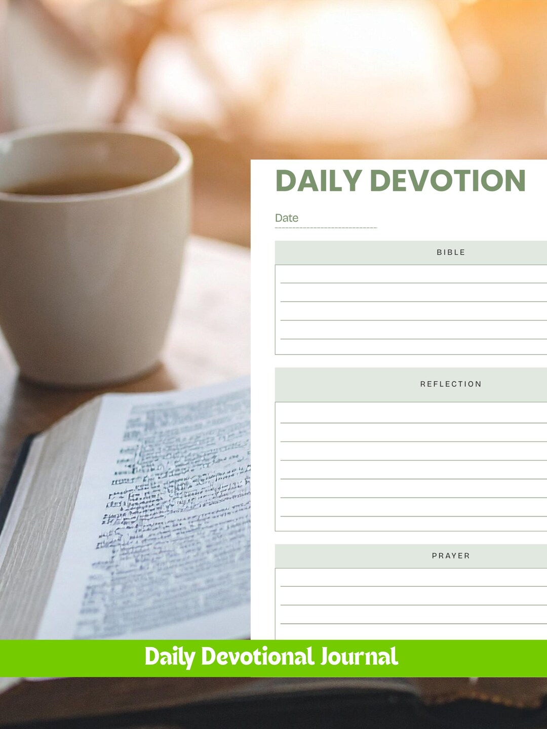 Printable Christian Daily Devotional Journal Page | Bible Verse ...