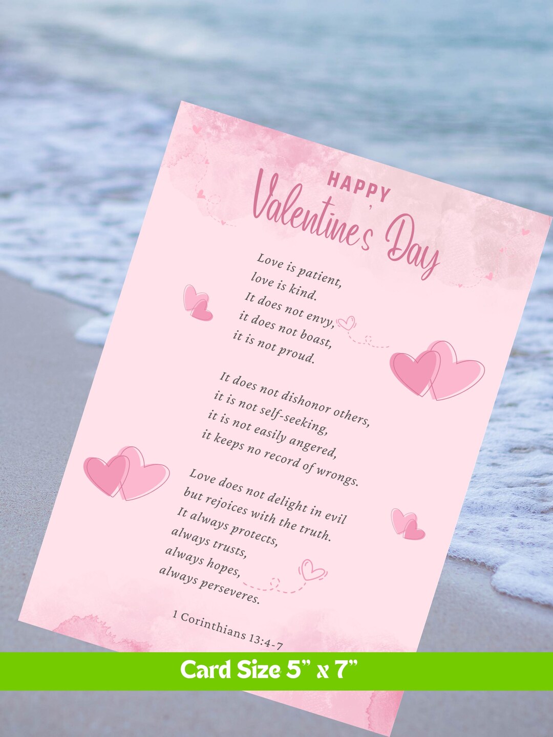 Printable Christian Valentine Cards | Bible Verse Love | (digital ...