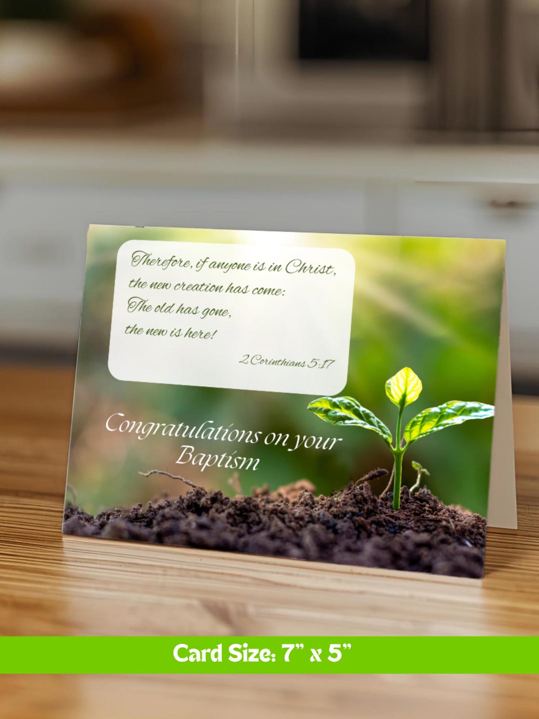 Printable Baptism Congratulations Card | Bible Verse | Christian ...