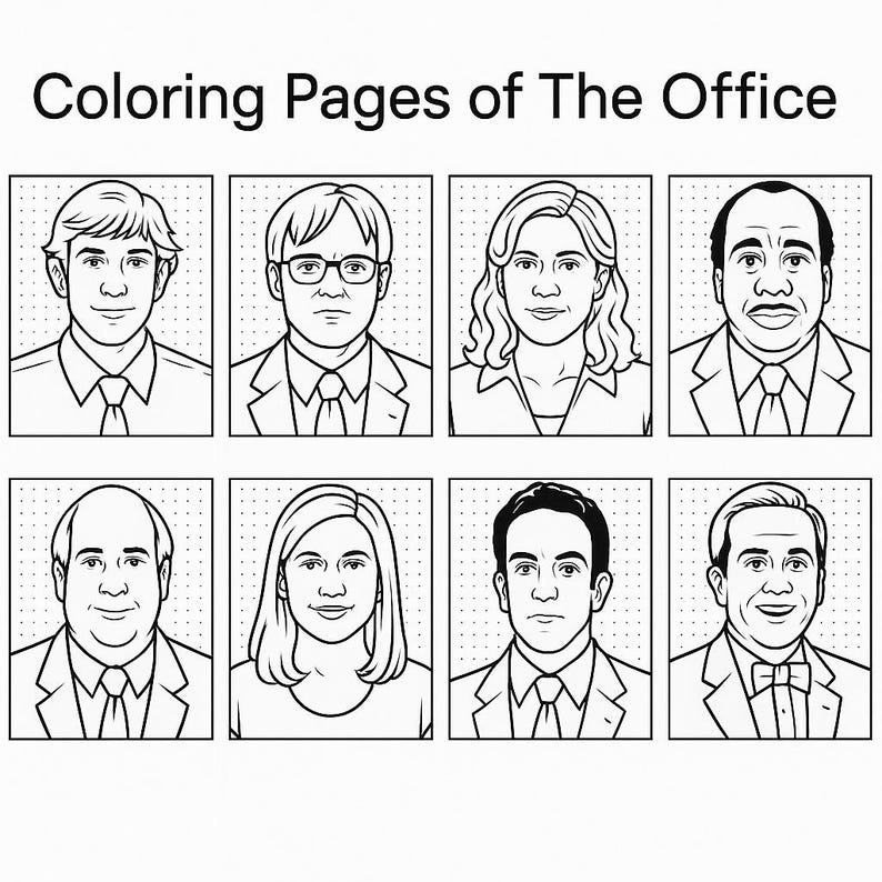 The Office Coloring Pages and Fan Art - Etsy