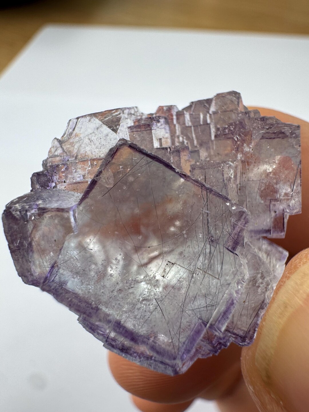 Natural Fluorite Crystal Cube – 15g | Clear & Purple Zoning | Huanggang ...