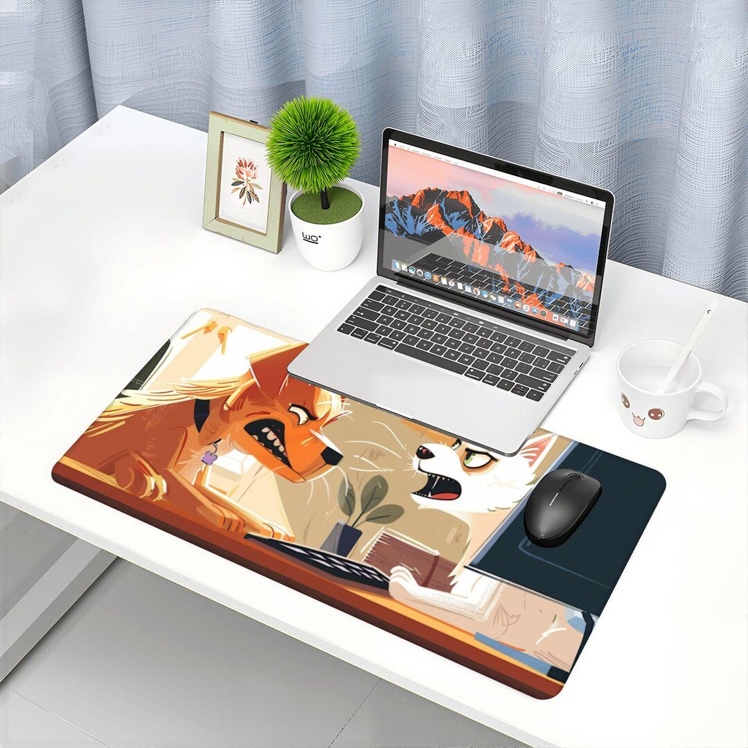 Funny Dogs Desk Pad XXL | Cartoon Dog Mouse Pad Computer Scene | Gaming ...