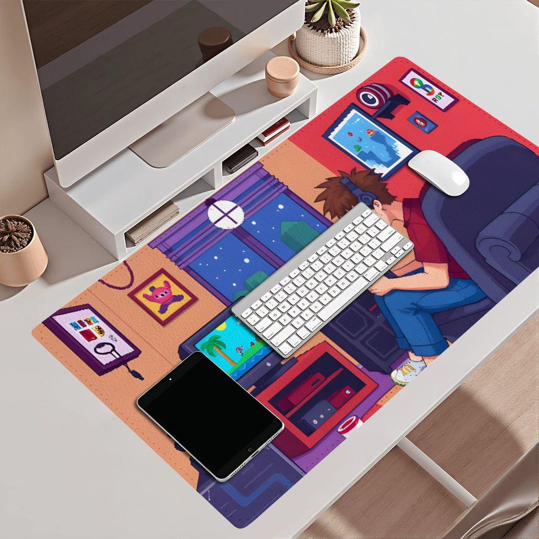 Gamer Desk Pad | Nerd Gaming Keyboard Mouse Mat Gift - Etsy