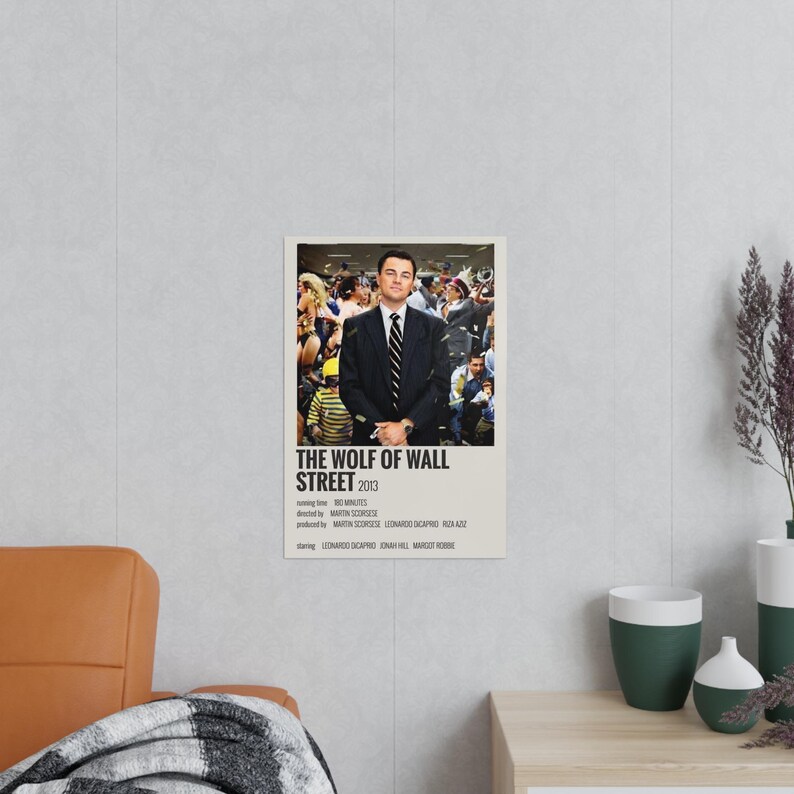 The Wolf of Wall Street Movie Poster, Wall Art, Home Decor, Gift for ...