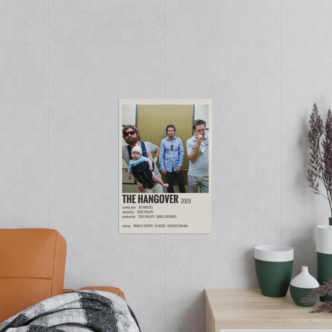 Movie Poster Art Print, the Hangover Wall Decor, Retro Film Art ...