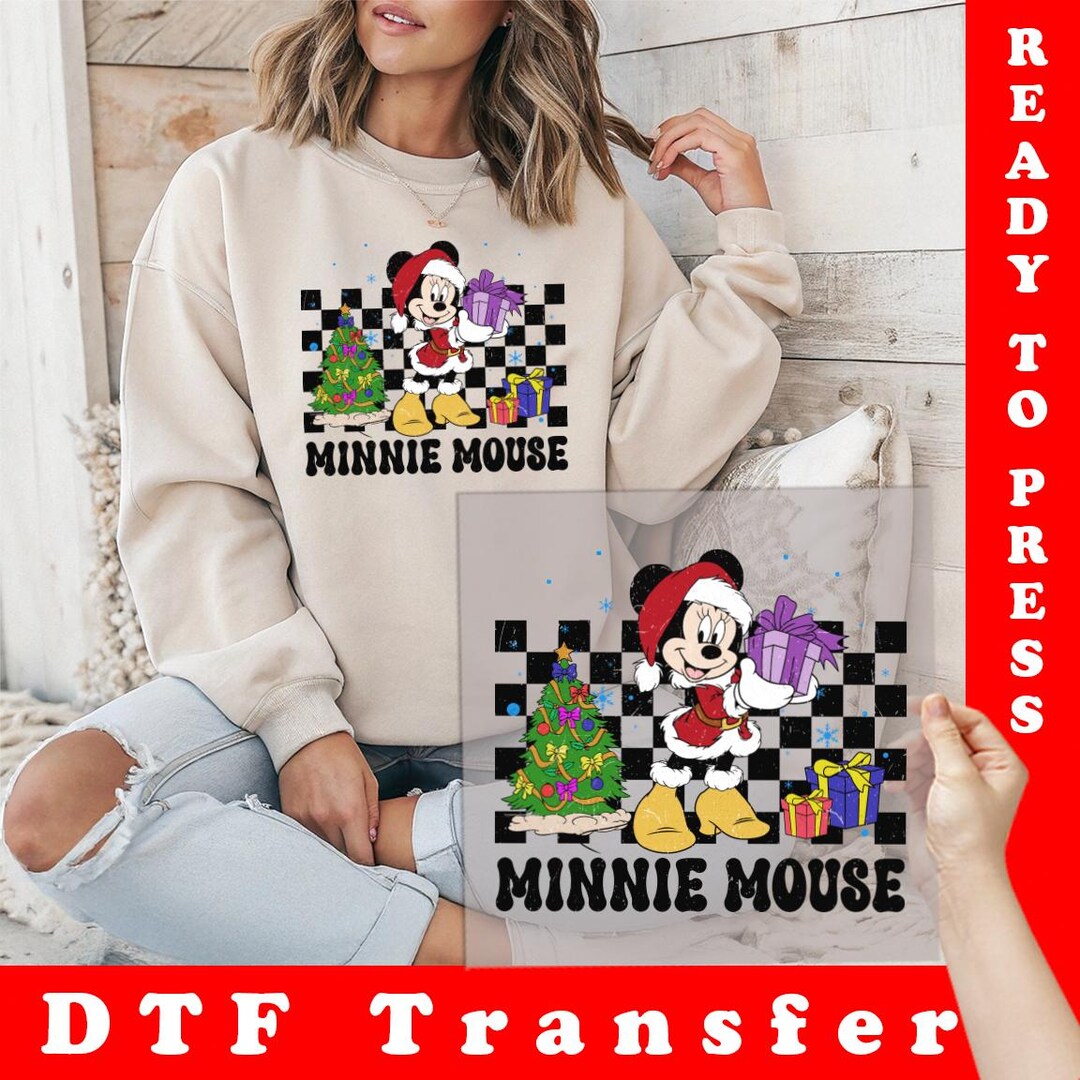 Minnie Mouse Dtf Transfer, Ready to Press, Cute Disney Style Heat ...