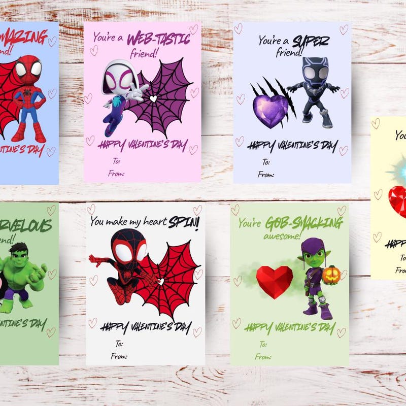 Spider Man Cards Valentines - Etsy