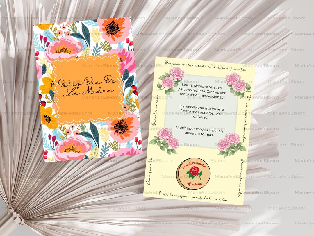 Editable Spanish Mother's Day Card, Tarjeta Del Día De La Madre, Floral ...