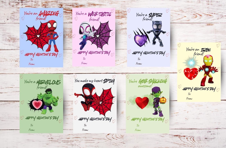 Editable Spidey and His Amazing Friends Valentine's Cards, Spidey ...