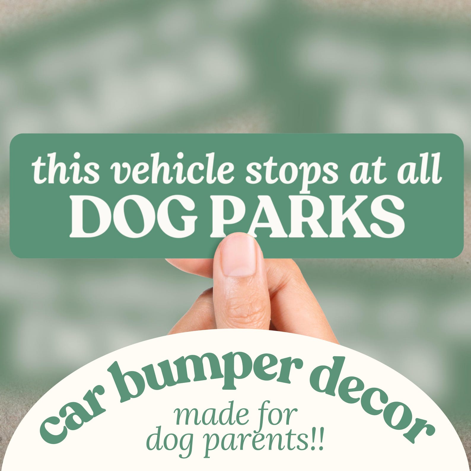 This Vehicle Stops at All Dog Parks Bumper Sticker & Magnet || Car ...