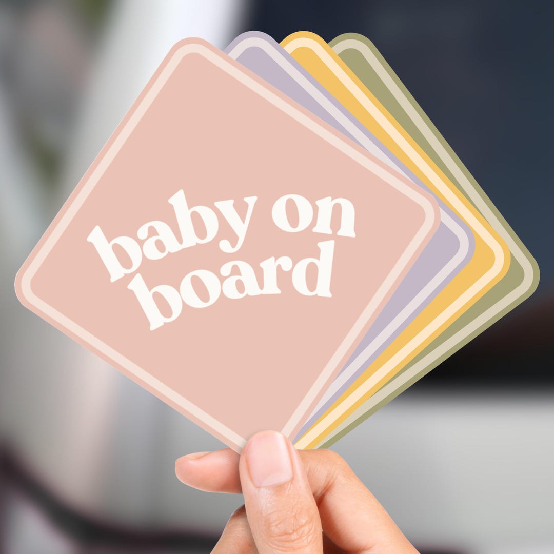 Cute Baby on Board Bumper Sticker & Magnet || Car Decal for Baby ...