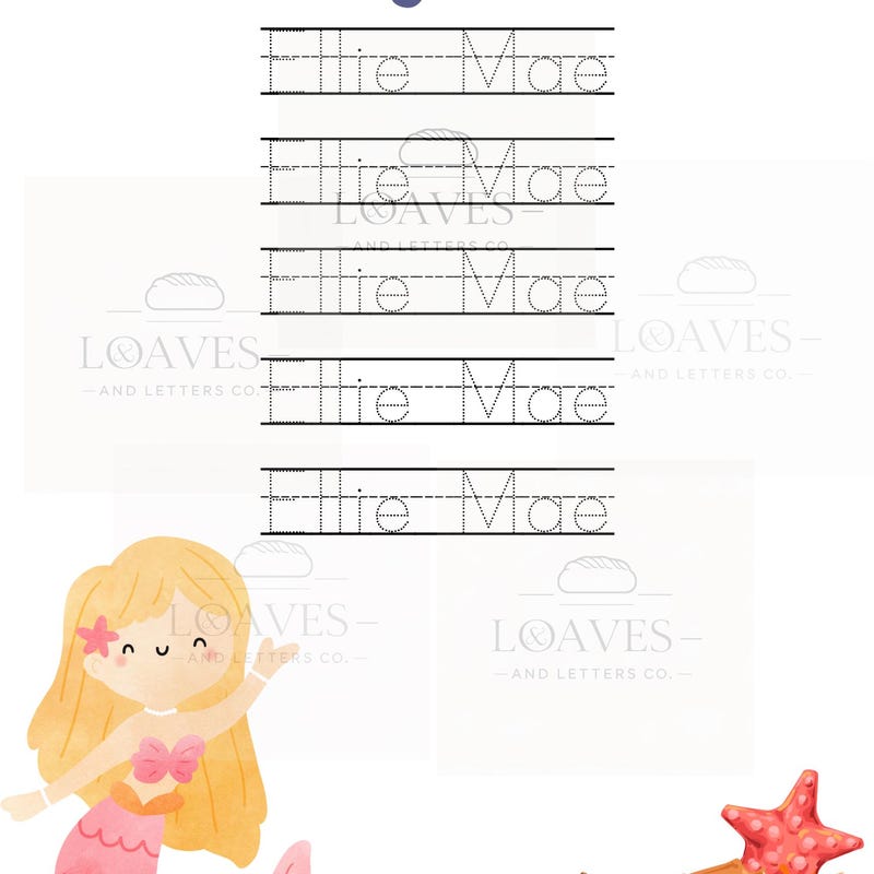 Editable Name Tracing Canva - Etsy