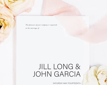 Classic Elegant Wedding Invitation Set Suite Bold Formal - Etsy