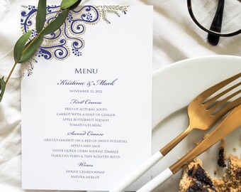Mehndi Wedding Menu - Etsy