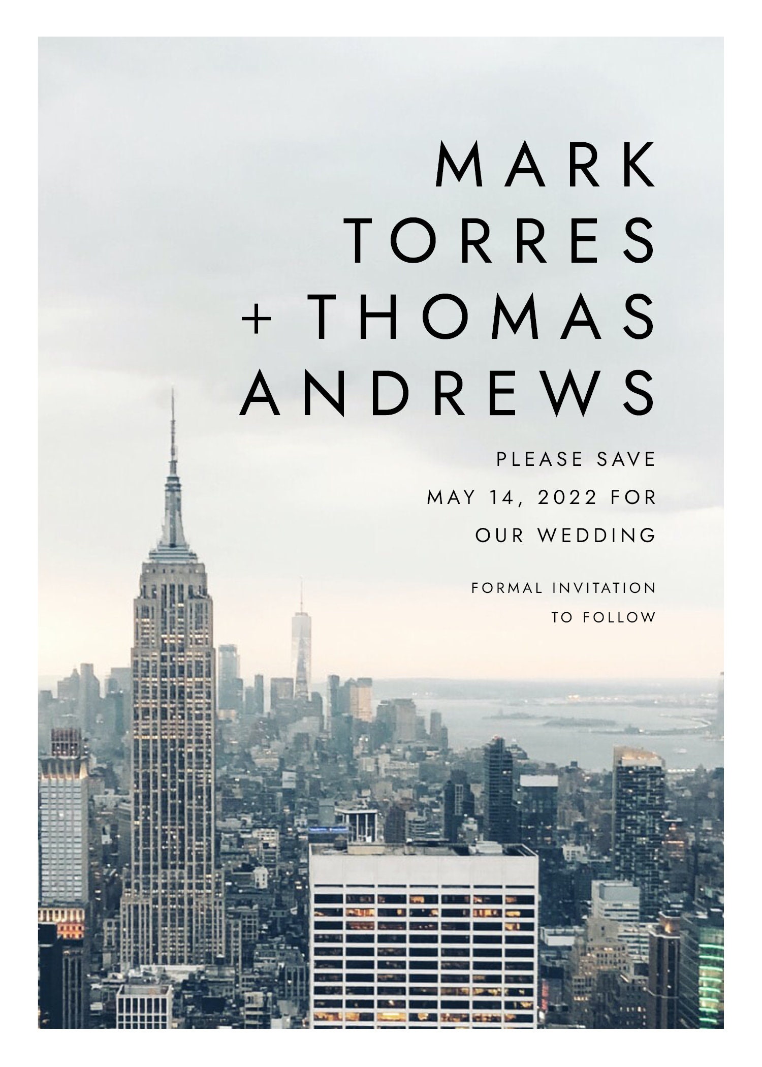 Paper & Party Supplies Invitations & Announcements New York Skyline ...