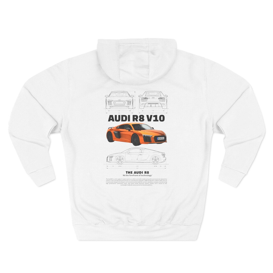 Audi R8 V10 Fleece Hoodie – Car Enthusiast Apparel - Etsy