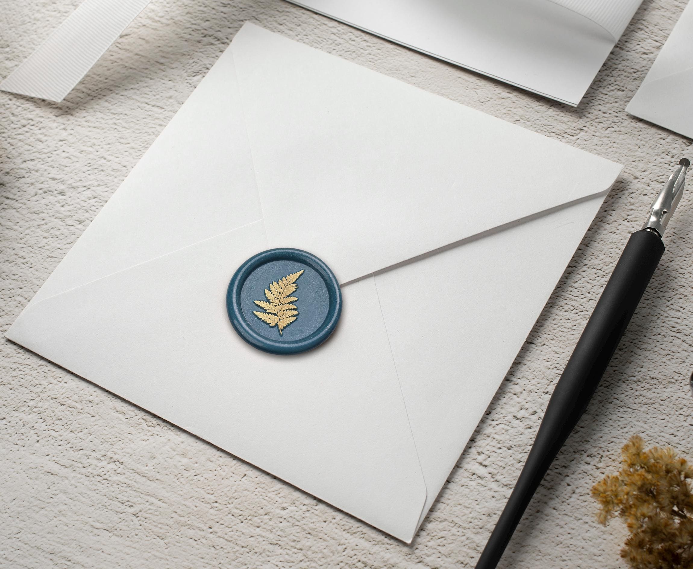 Retro Wax Seal Stamp,plant Series Seal,custom Seal,green Leaf/flower ...