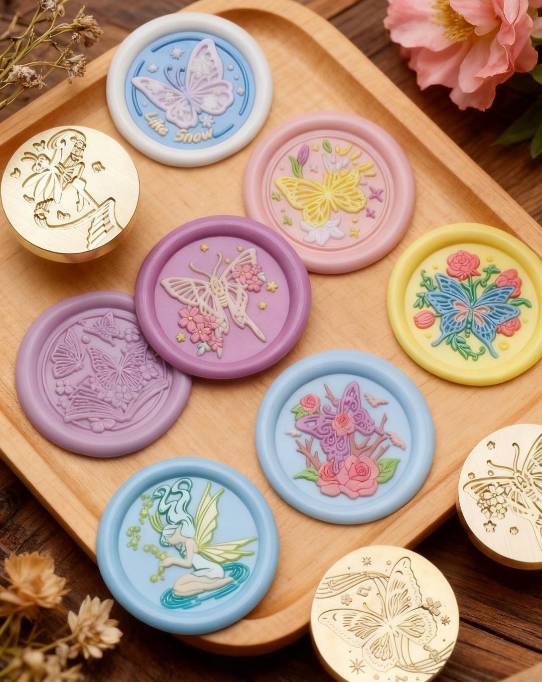 Butterfly Series Wax Seal Stamp,butterfly Elf Seal,wedding Invitation ...