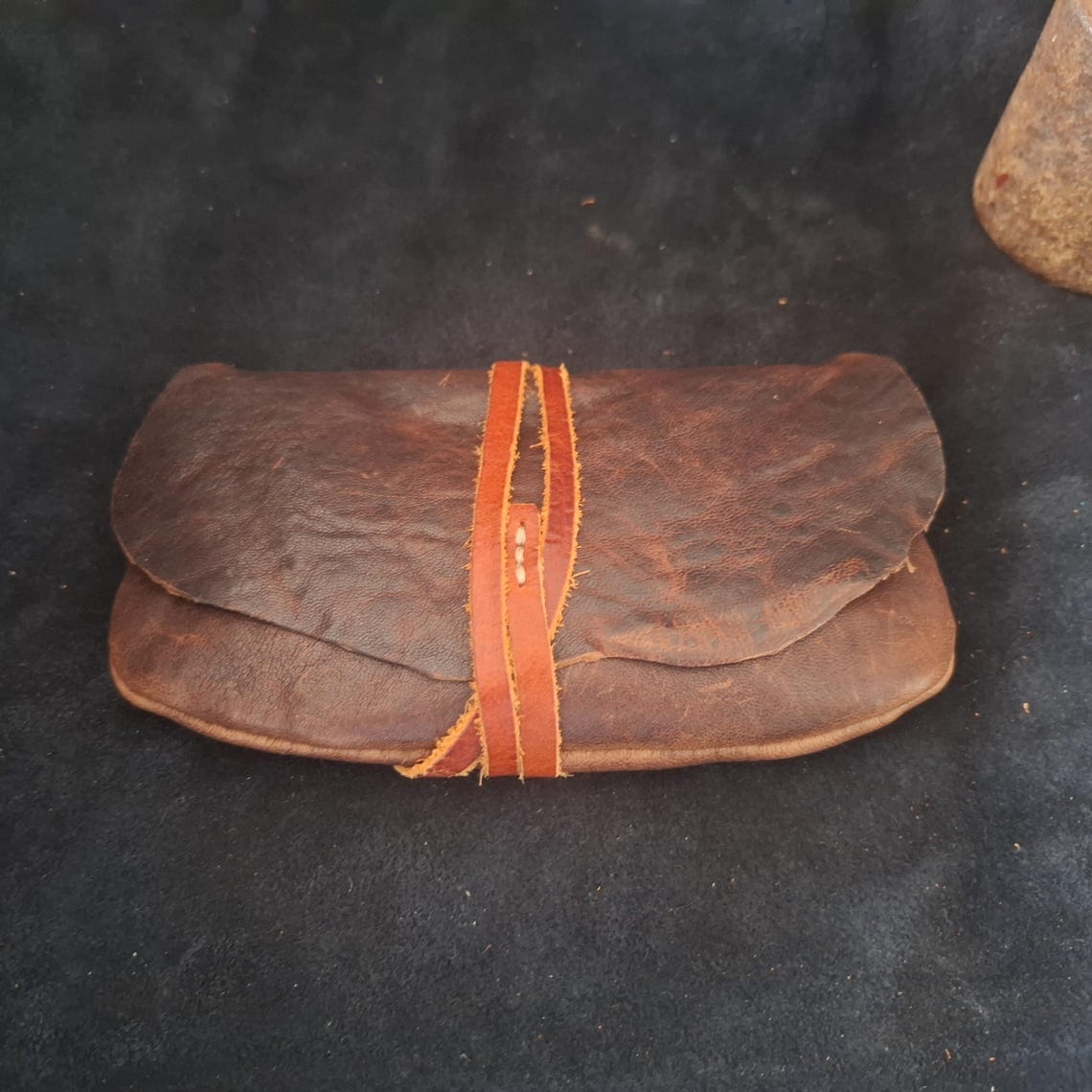 Medieval Goat Leather Coin Pouch | Rustic Handmade Purse | Historical ...