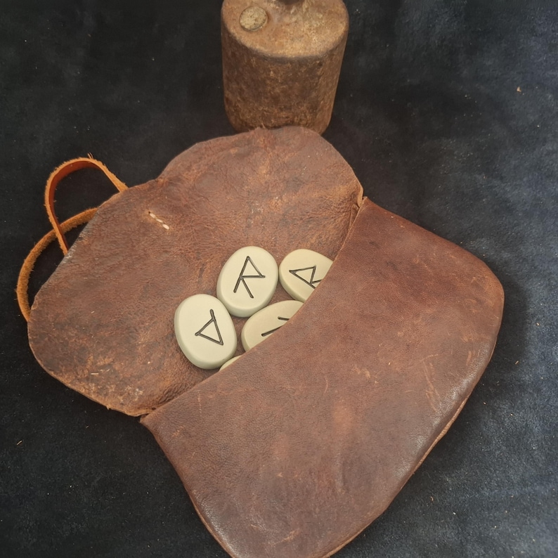 Medieval Goat Leather Coin Pouch | Rustic Handmade Purse | Historical ...