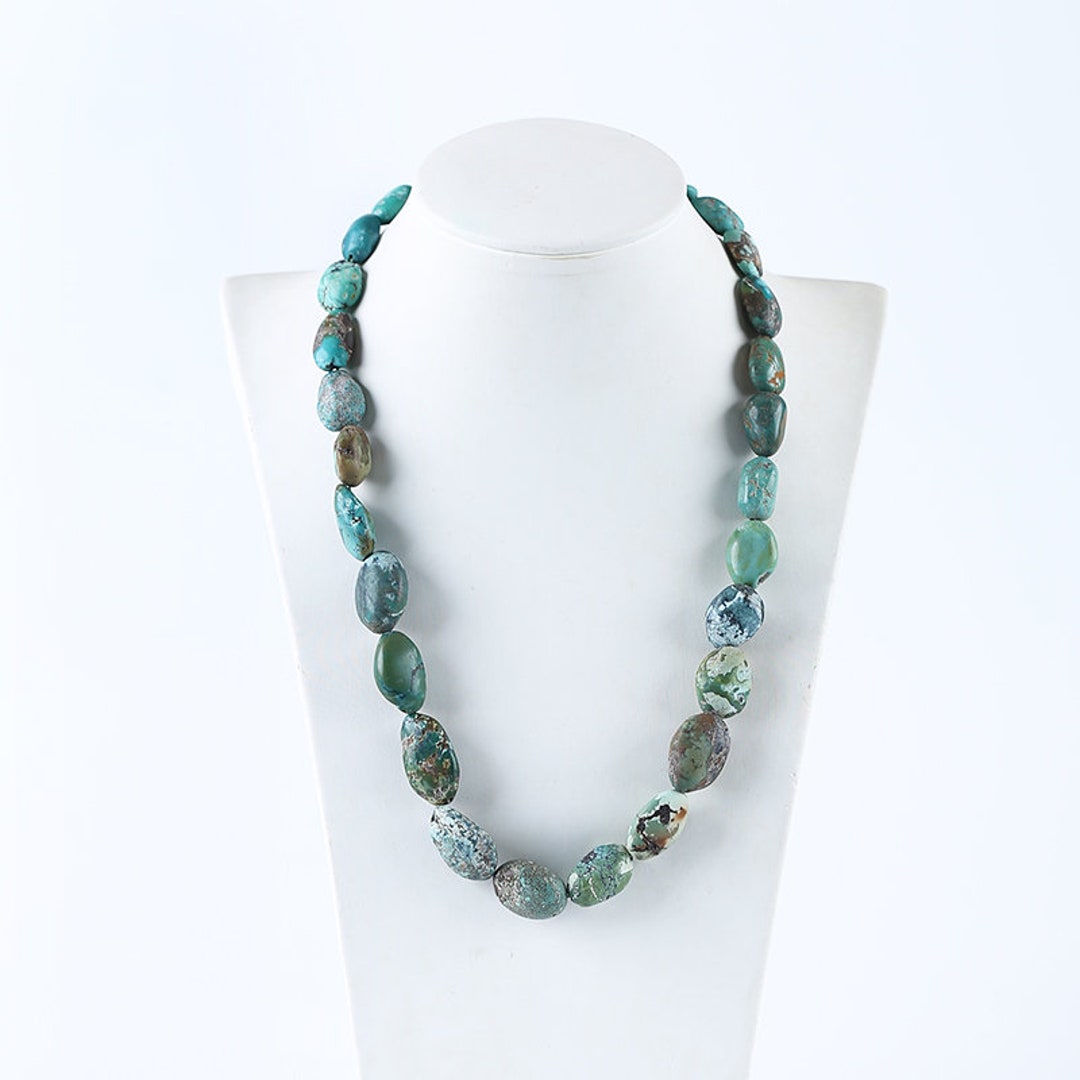 New Arrival Natural Turquoise Necklace,turquoise Bead Strands Handmade ...