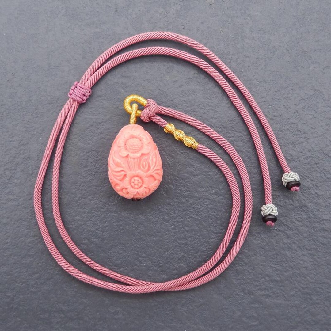 Pink Conch Shell (made of Powder of Shell, Color is Enhanced ) Carved ...