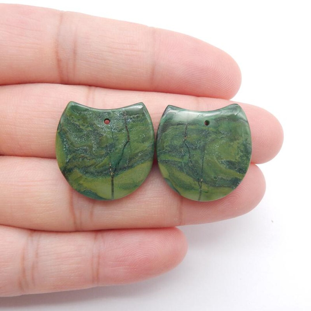 New Natural African Jade Gemstone Earring, Natural Stone Jewelry ...