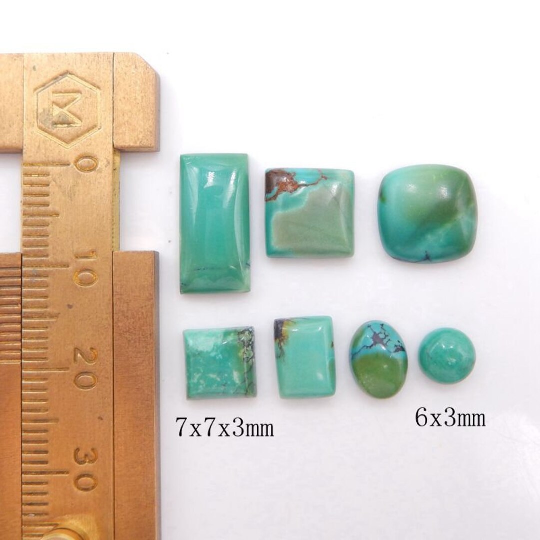 7 Pcs Natural Turquoise Flatback Gemstone Cabochons, 2.8g-p4077 - Etsy