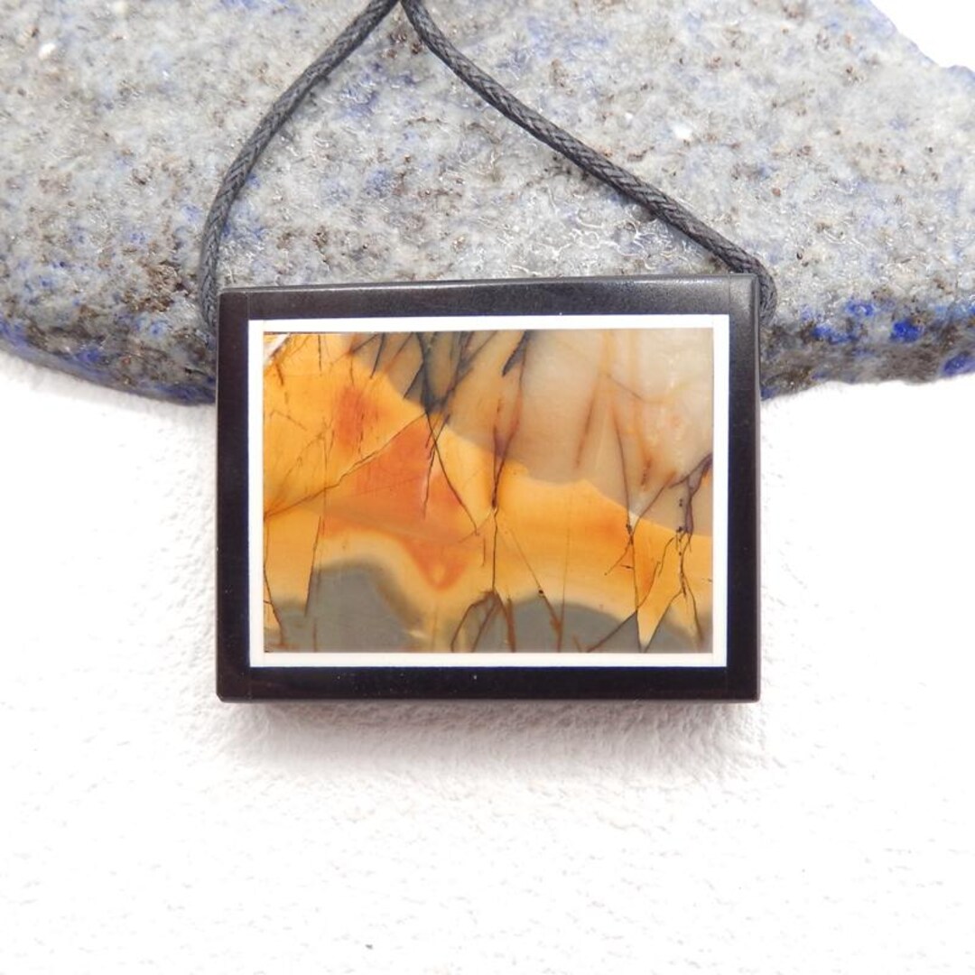 Natural Multi-color Picasso Jasper, Obsidian Rectangle Gemstone ...