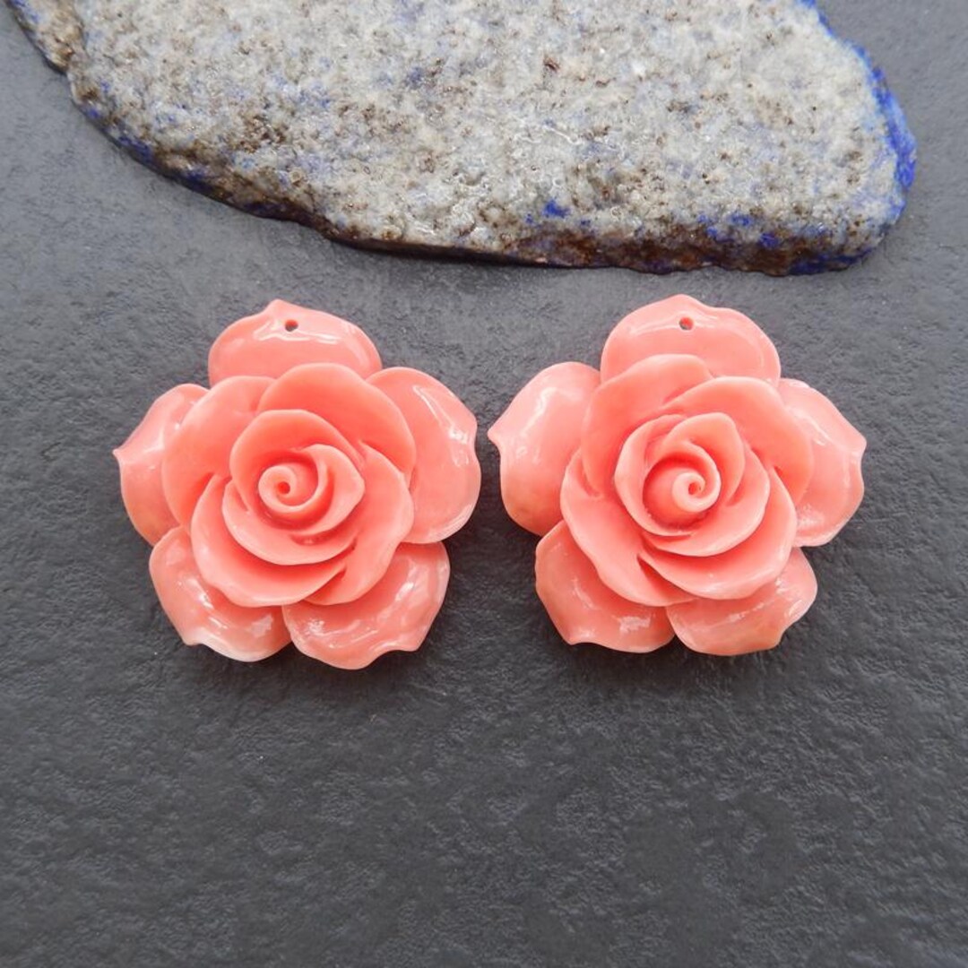 Wholesale! 1 Pair Pink Conch Shell (made of Powder of Shell, Color is ...