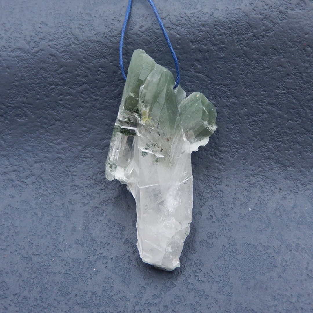 New Natural Ghost Quartz Gemstone Pendant Bead Pendant for - Etsy