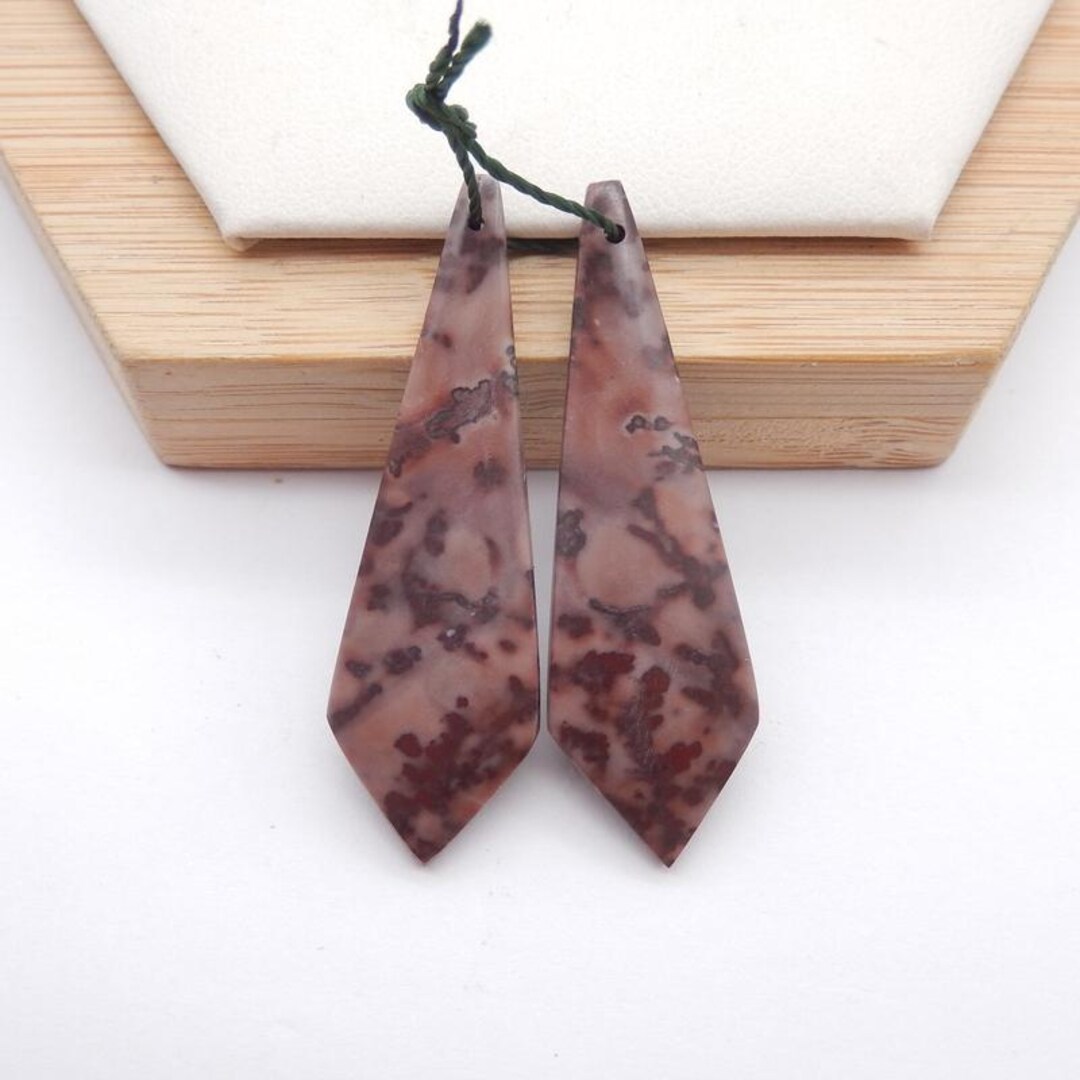 New Natural Chohua Jasper Tie Shape Gemstone Earrings Beads, 44x13x4mm ...