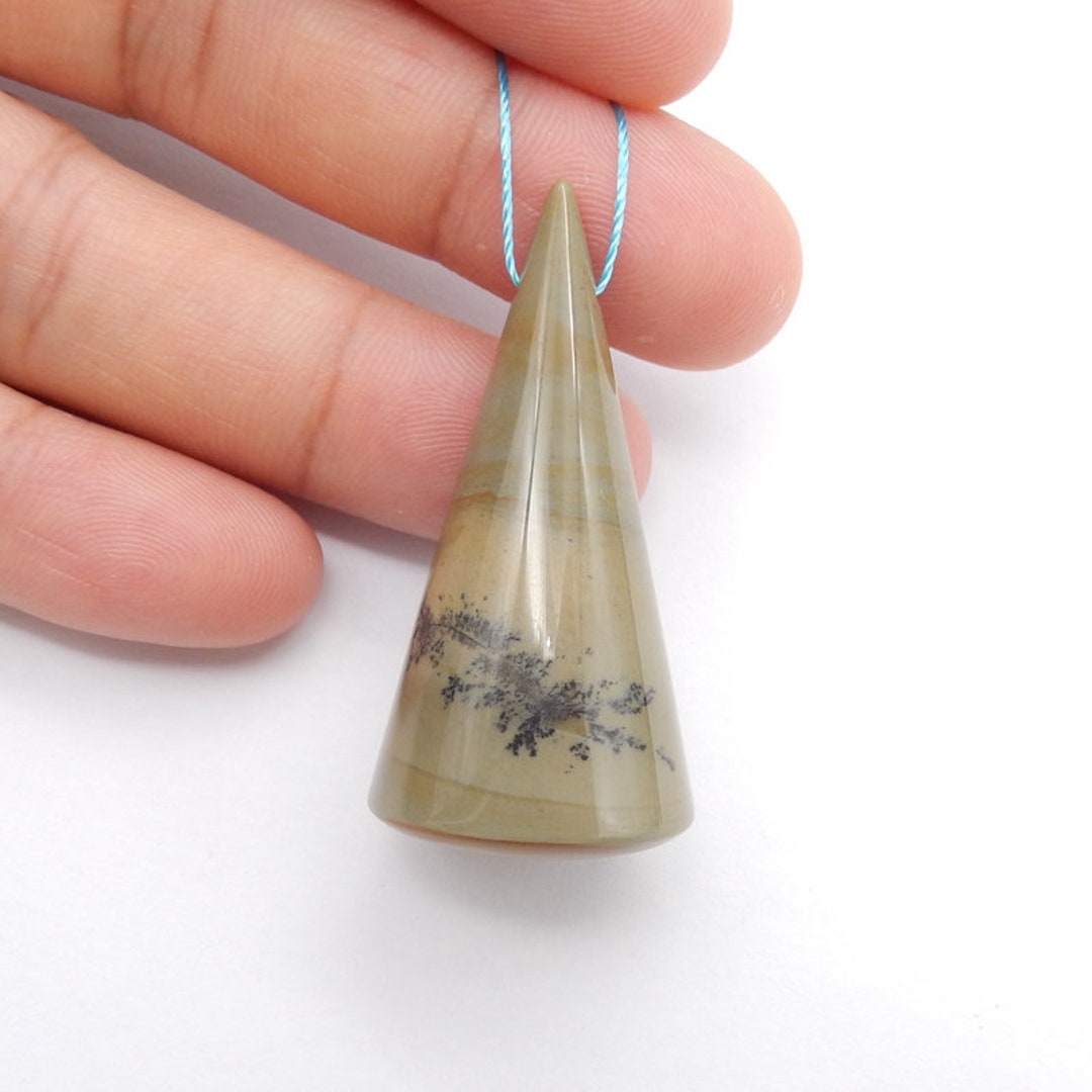 Natural Us Biggs Jasper Cone Shaped Gemstone Pendants - Etsy