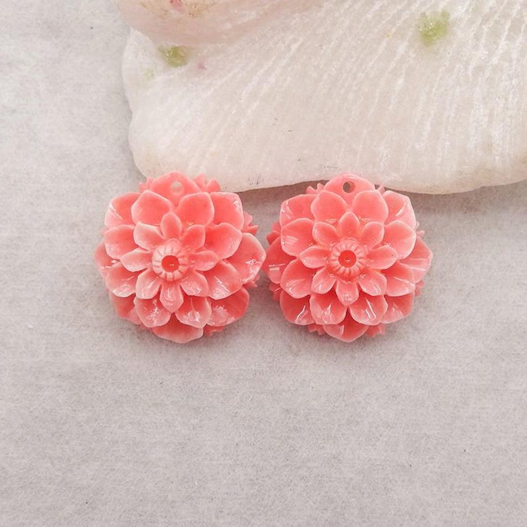 Wholesale! 1 Pair Pink Conch Shell (made of Powder of Shell, Color is ...