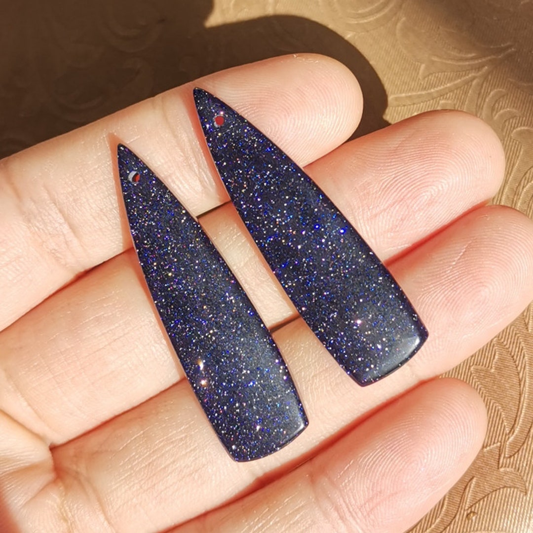 Wholesale, Blue Sand Sun Sitara Earrings Beads, Stone for Earrings ...