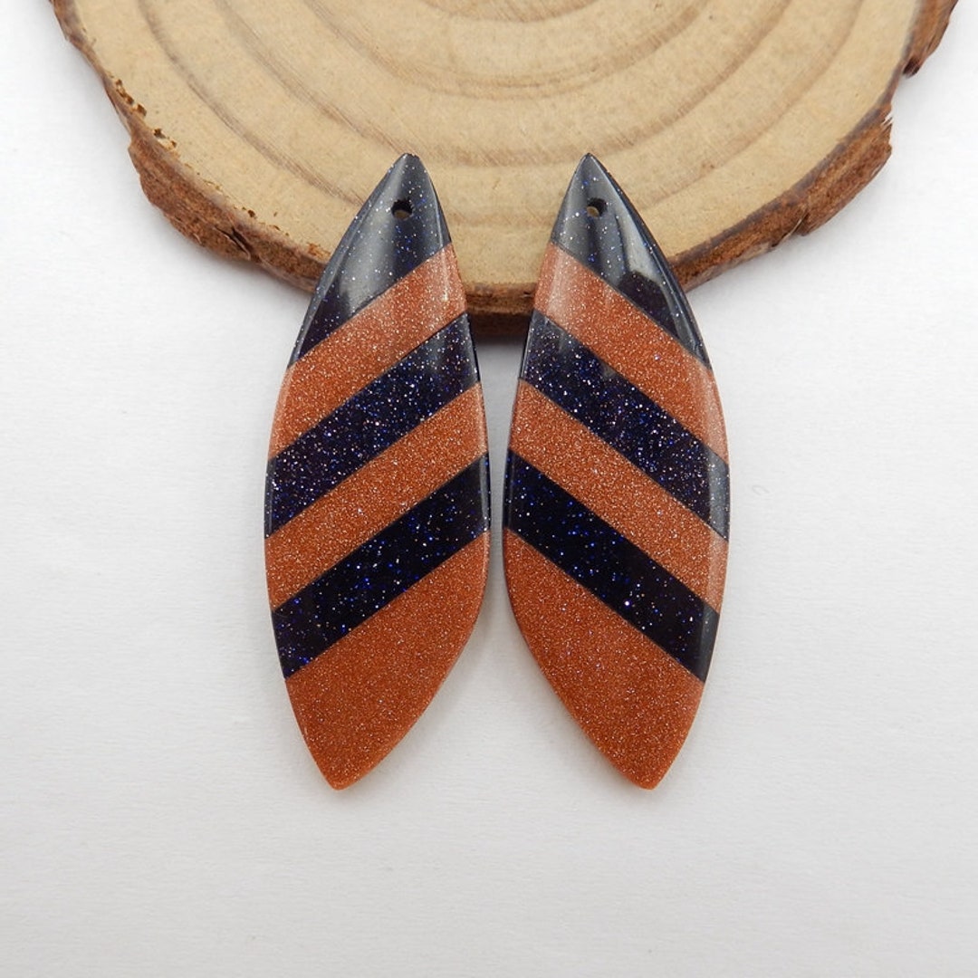 New Blue Sand Sun Sitara, Red Sand Sun Sitara Intarsia Earring Set ...