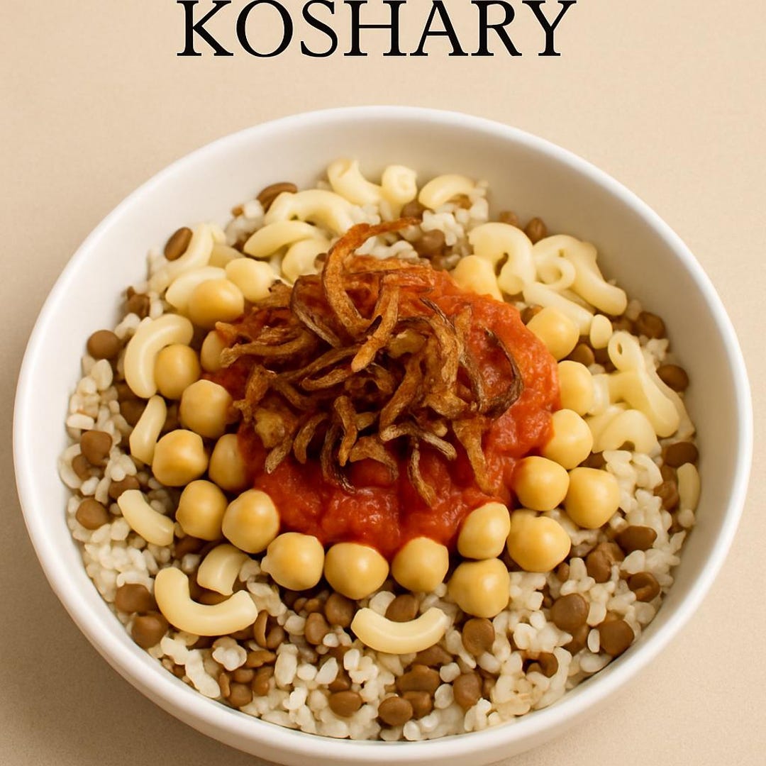Egyptian Koshary Recipe Card – Instant Download PDF – Arabic & English ...