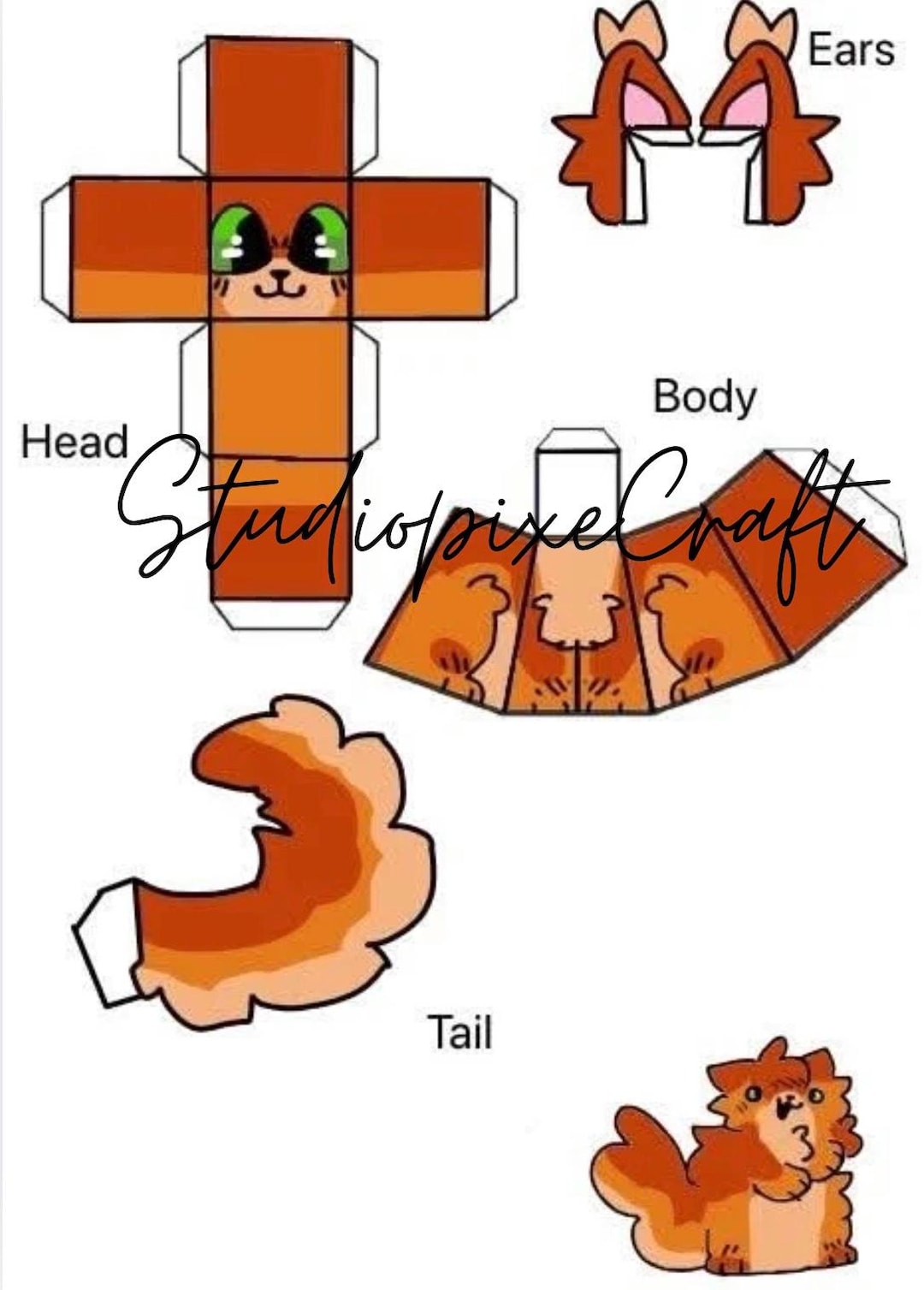 Warrior Cats Inspired Paper Craft Printable | DIY Cat Character Cut Out ...