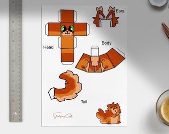 Warrior Cats Inspired Paper Craft Diy Cat Character Cut Out Digital