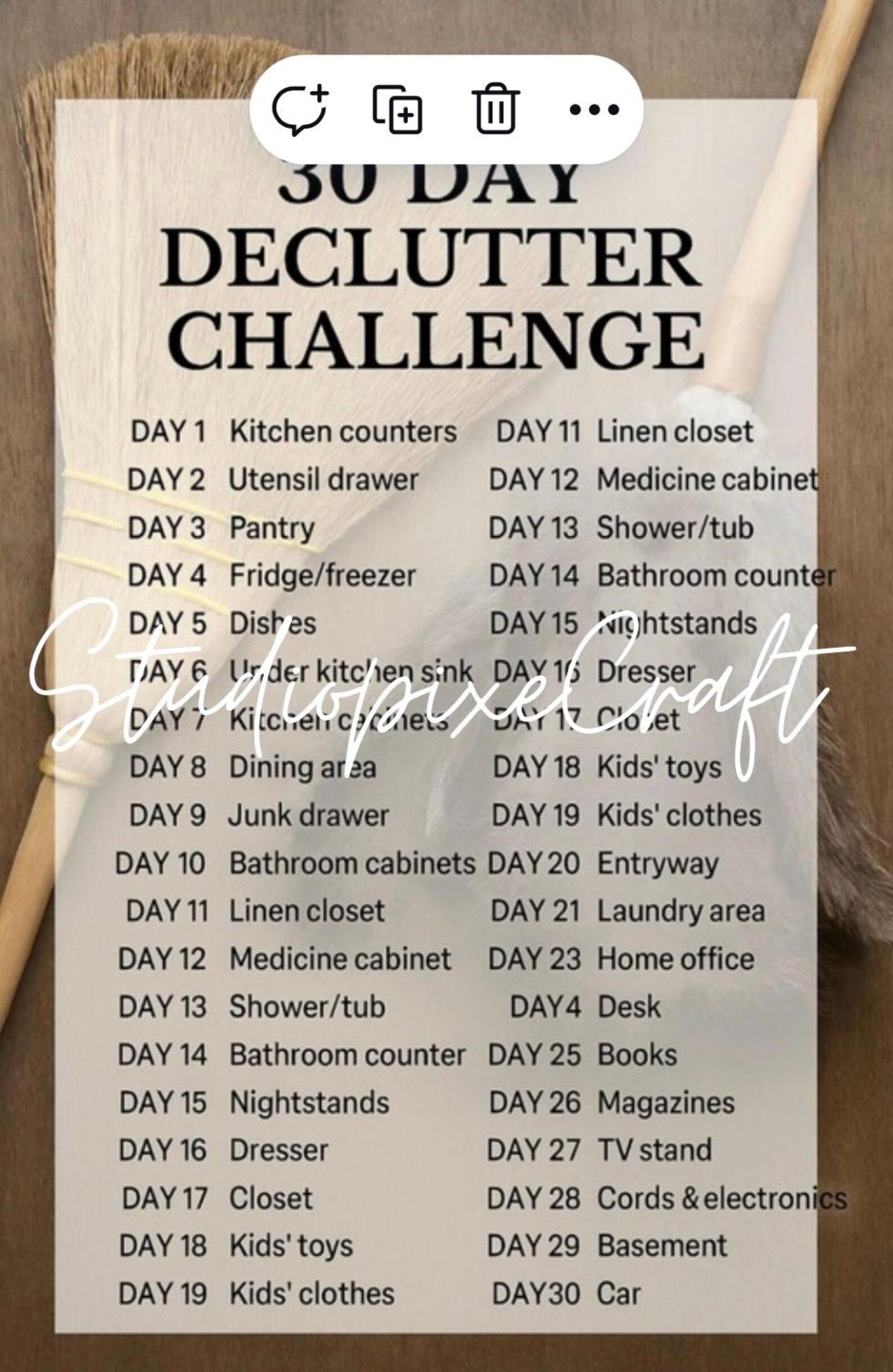 30 Day Declutter Challenge Printable | Minimalist Home Organizer ...