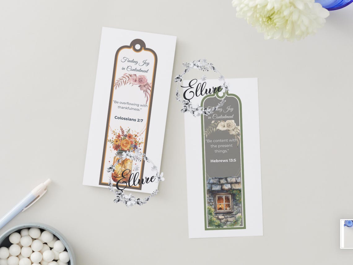 Gratitude and Contentment JW Bookmarks : Encouraging Scriptures ...