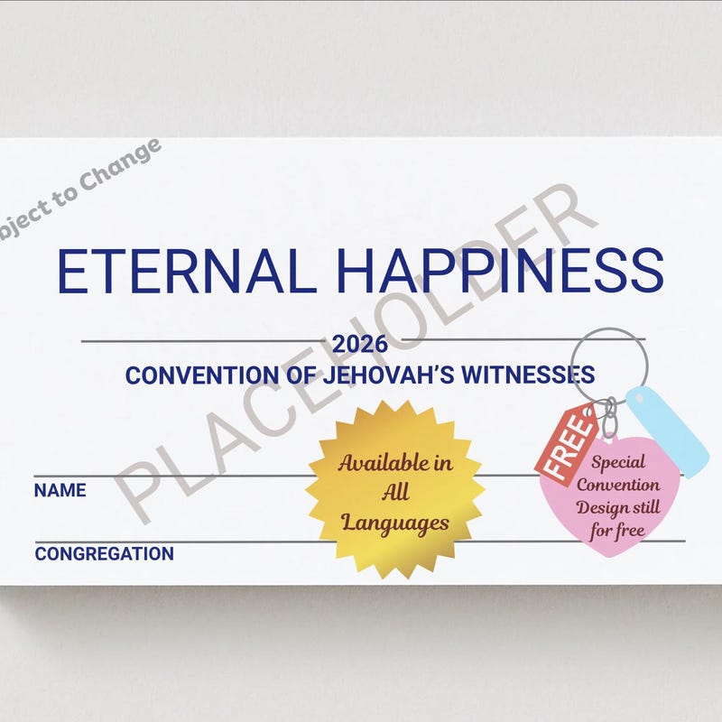 Jw 2026 Convention Badge - Etsy