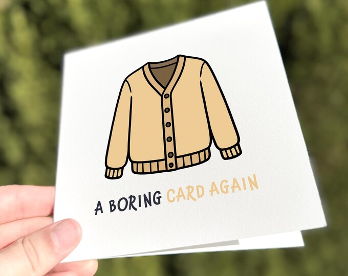 A Boring Card Again – Pun Birthday Card - Etsy